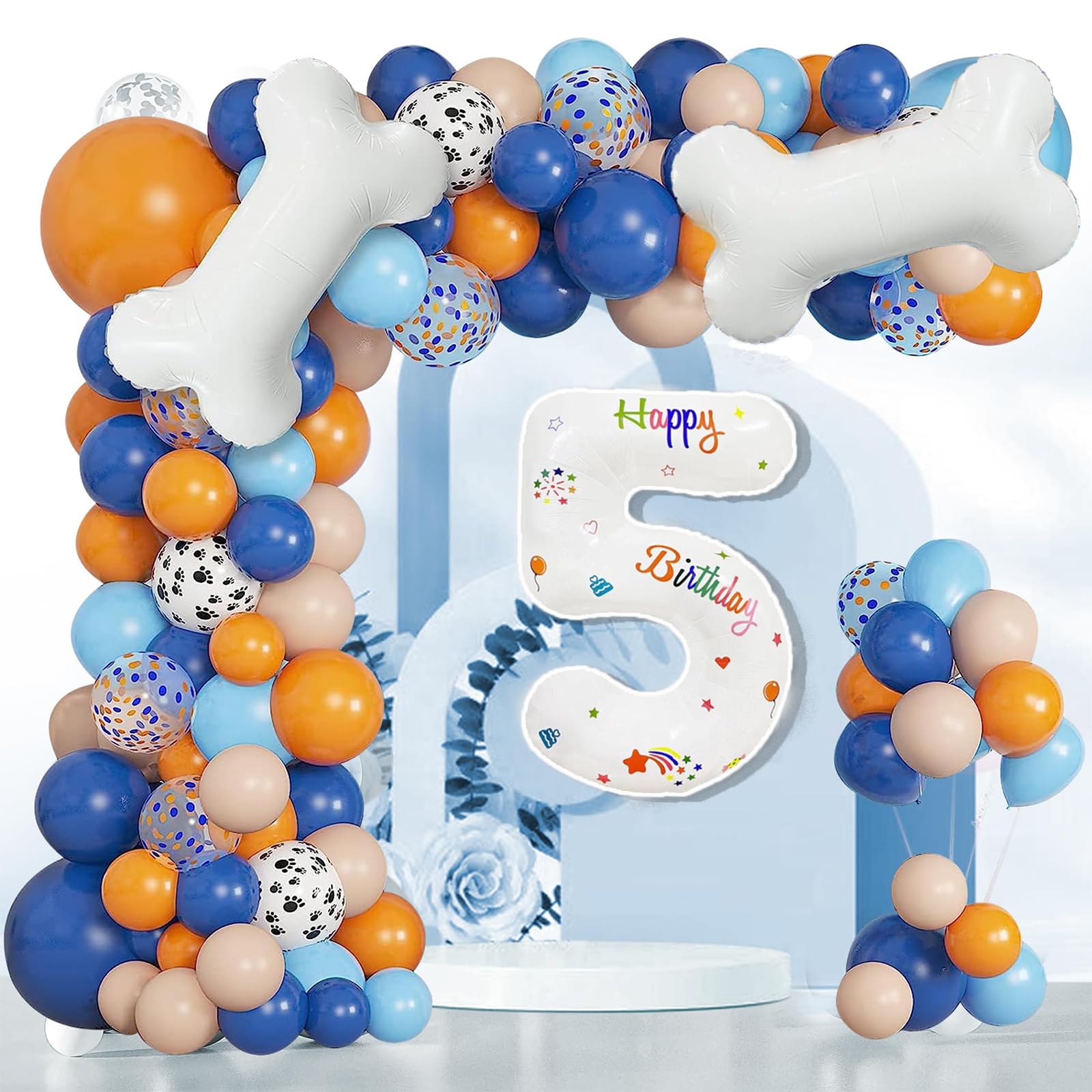 Amazon.com: 118Pcs Blue Birthday Decorations, 5th Blue Birthday Party ...