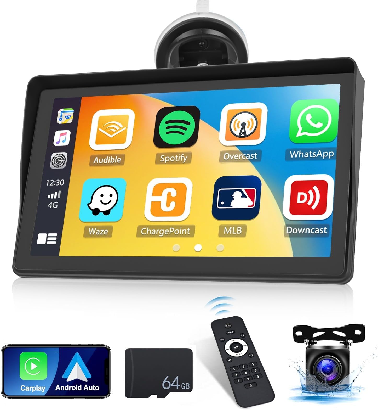 Amazon.com: Wireless Apple Carplay Car Stereo Portable 7'' Touch Screen ...