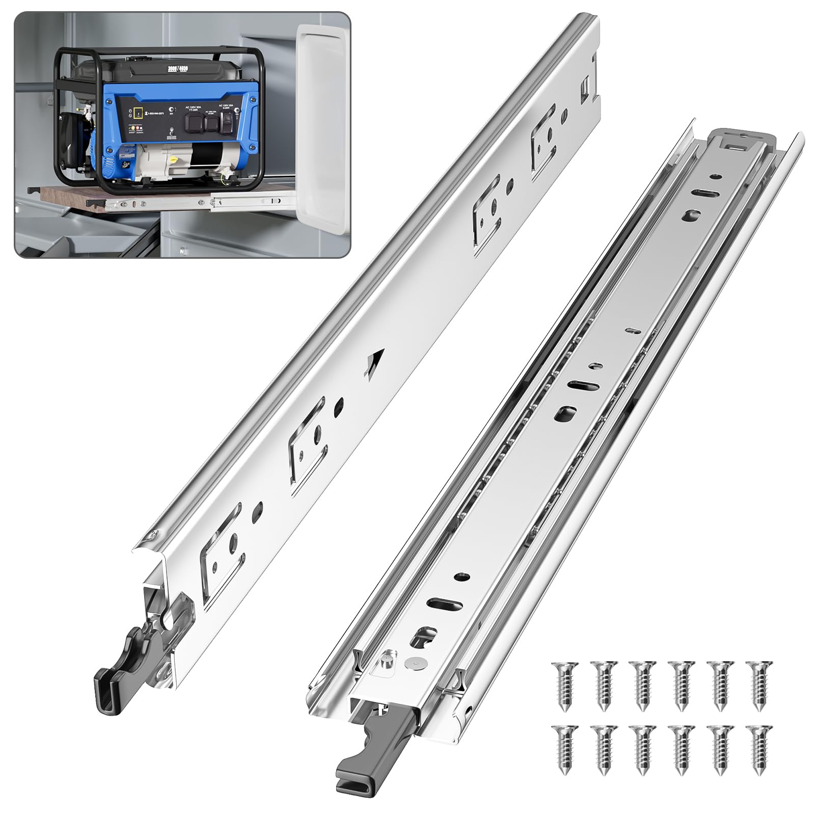 1 Pair 14 Inch 150 Lb Heavy Duty Drawer Slides | Desertcart INDIA