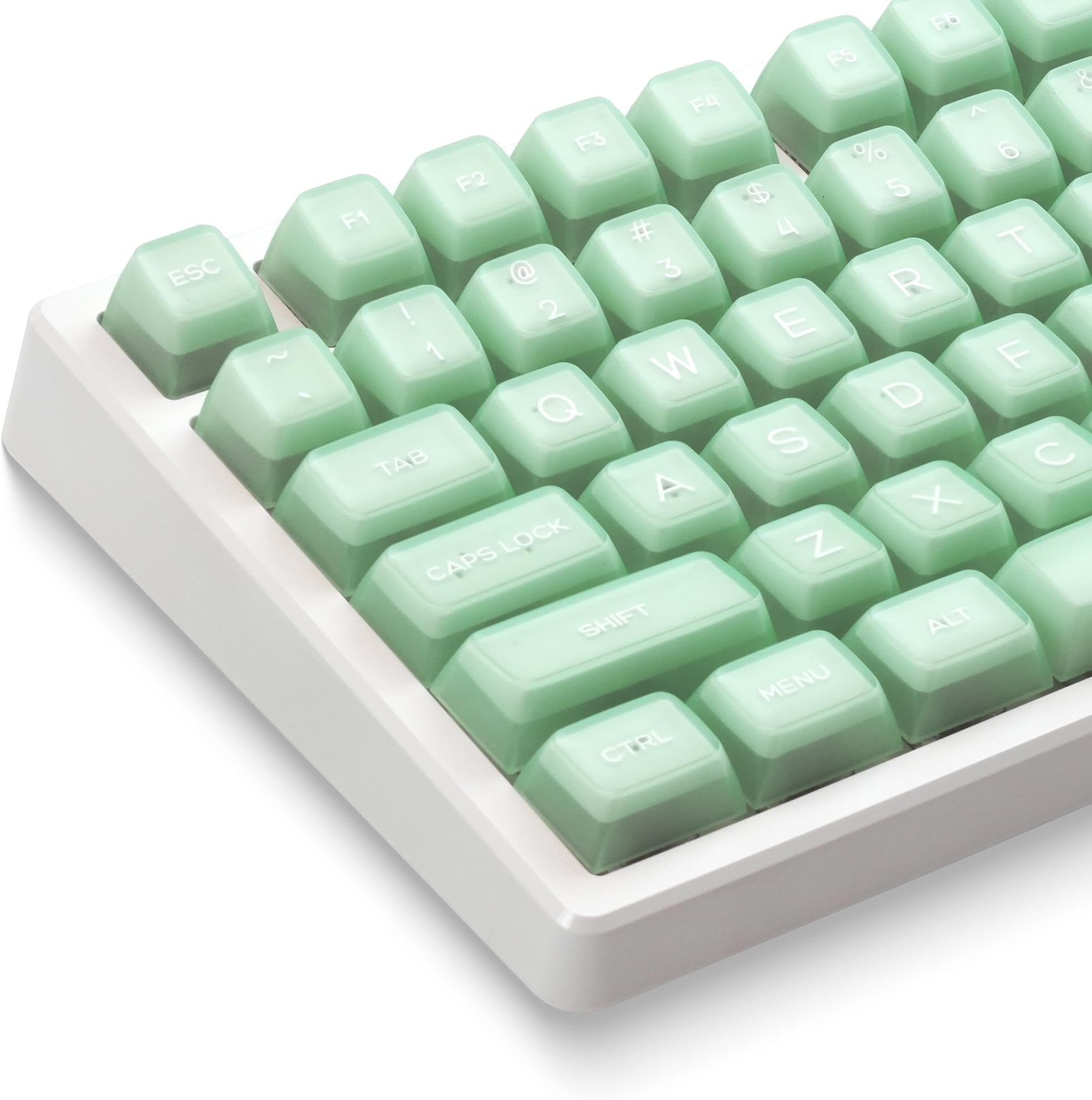 Amazon.com: XVX Translucent Keycaps Green, SA Profile Keycap Sets ...