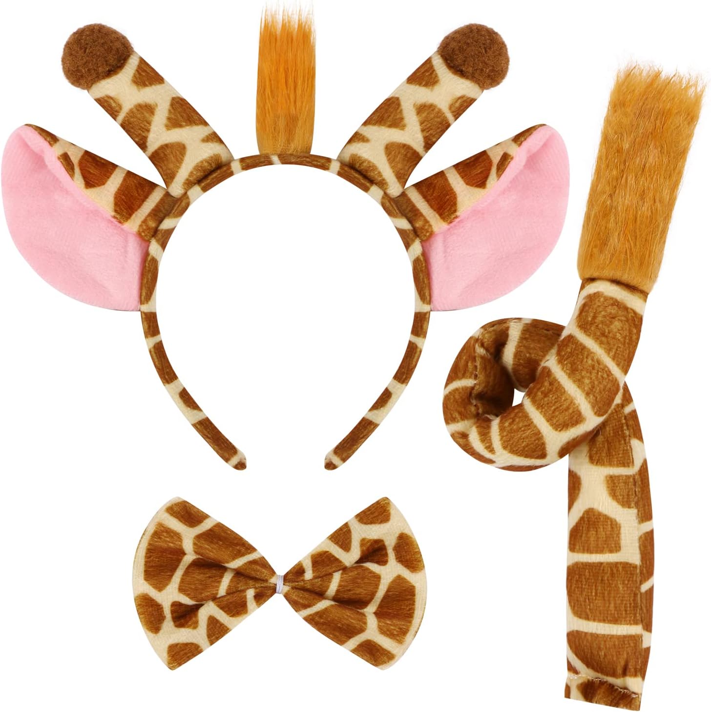 Amazon.com: 3-Piece Giraffe Costume Set - Ears, Headband, Tail & Bow ...