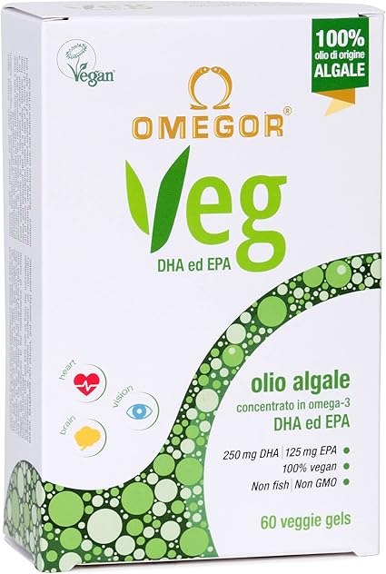 Omega 3 Vegan OMEGOR Veg - Omega3 Vegetale IFOS 5 Stelle e Vegan ...