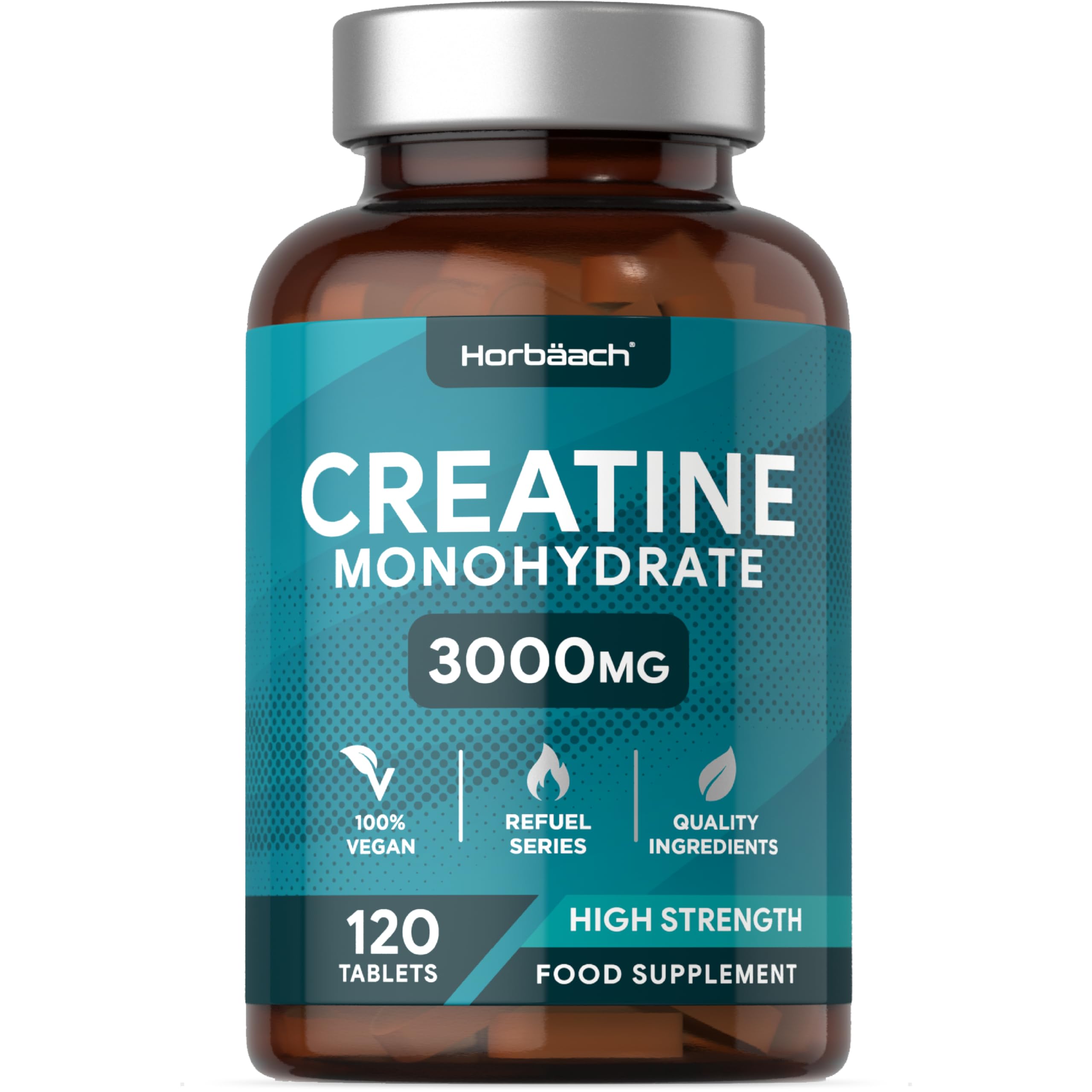 Creatine Monohydrate 3000mg | 120 Creatine Tablets | High Strength ...