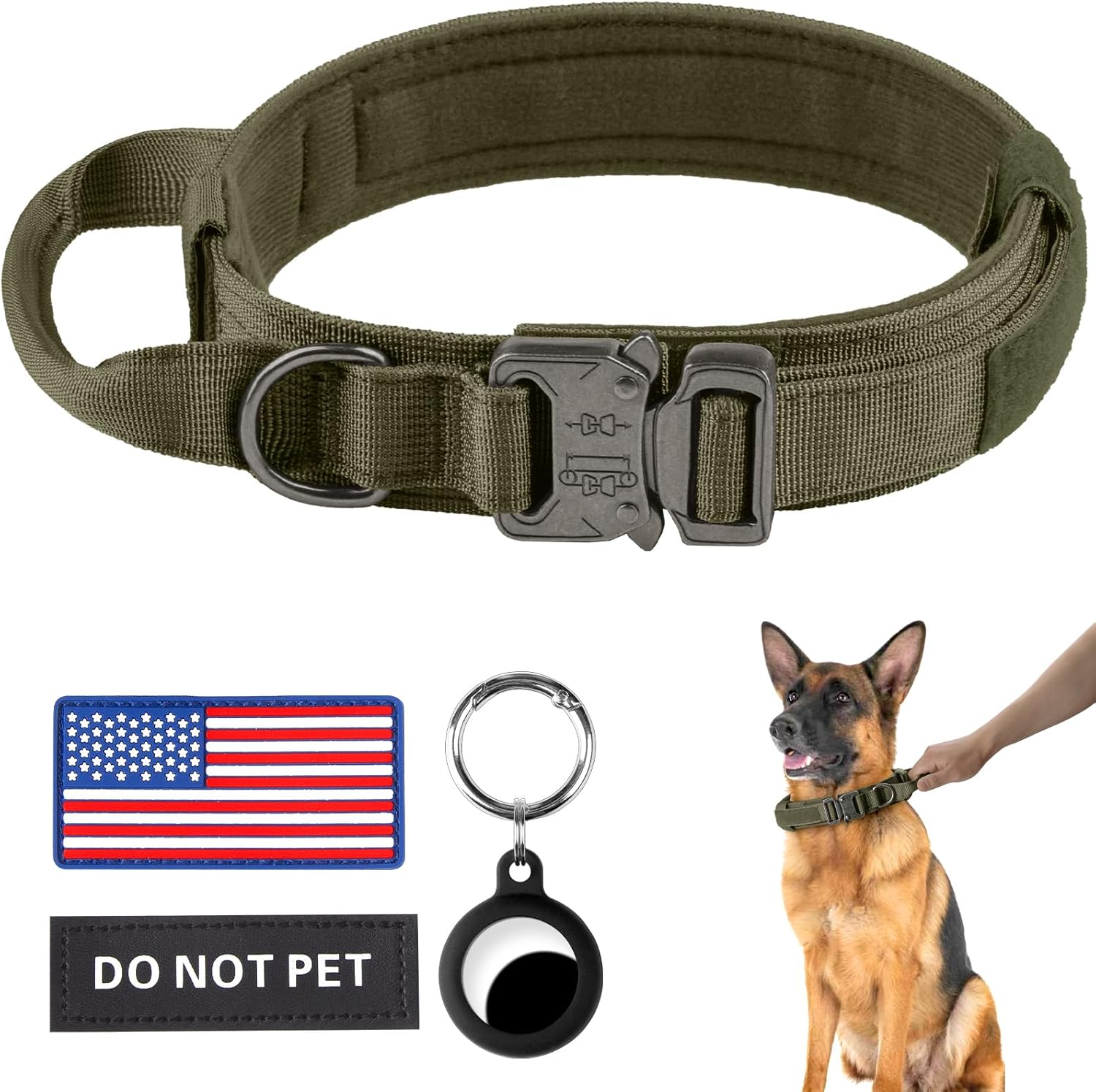 Amazon.com : Tactical Dog Collar, VORCIK Adjustable Military Training ...