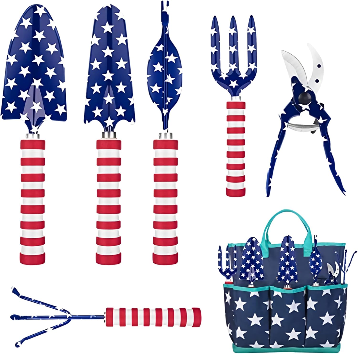 Amazon.com : Garden Tool Set for Women, American Flag Style Stainless ...