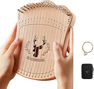 Amazon.co.jp: YUAXIA Portable Liar Harp, Easy to Hold 17 String Harp ...