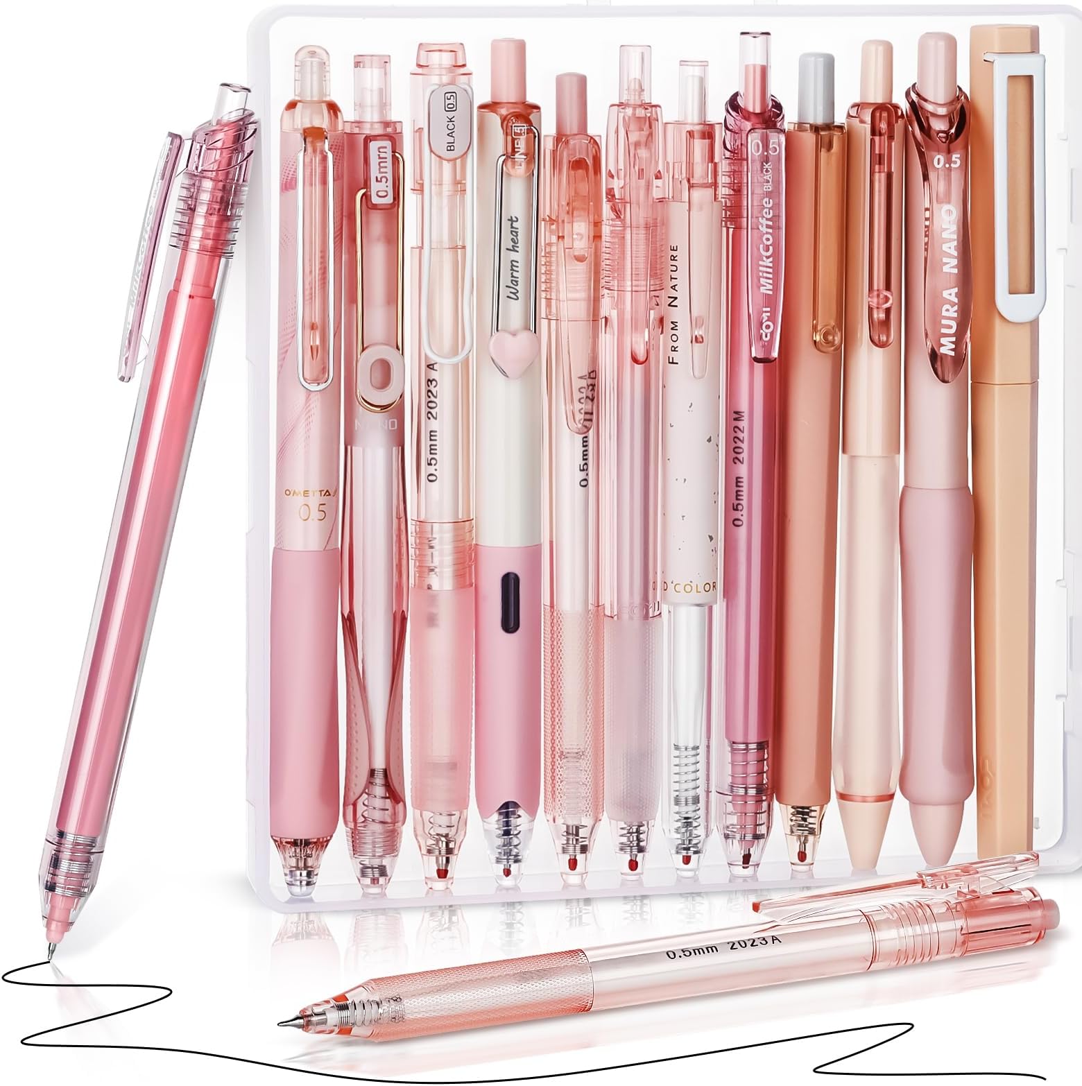 Amazon.com: KERIFI Pastel Gel Pens Set, 12 Pack Assorted Nib Styles ...