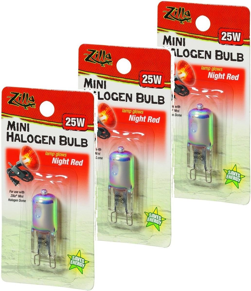 Amazon.com : Zilla 3 Pack of Night Black Heat Incandescent Spot Bulbs, 50 Watts, Reptile Night ...