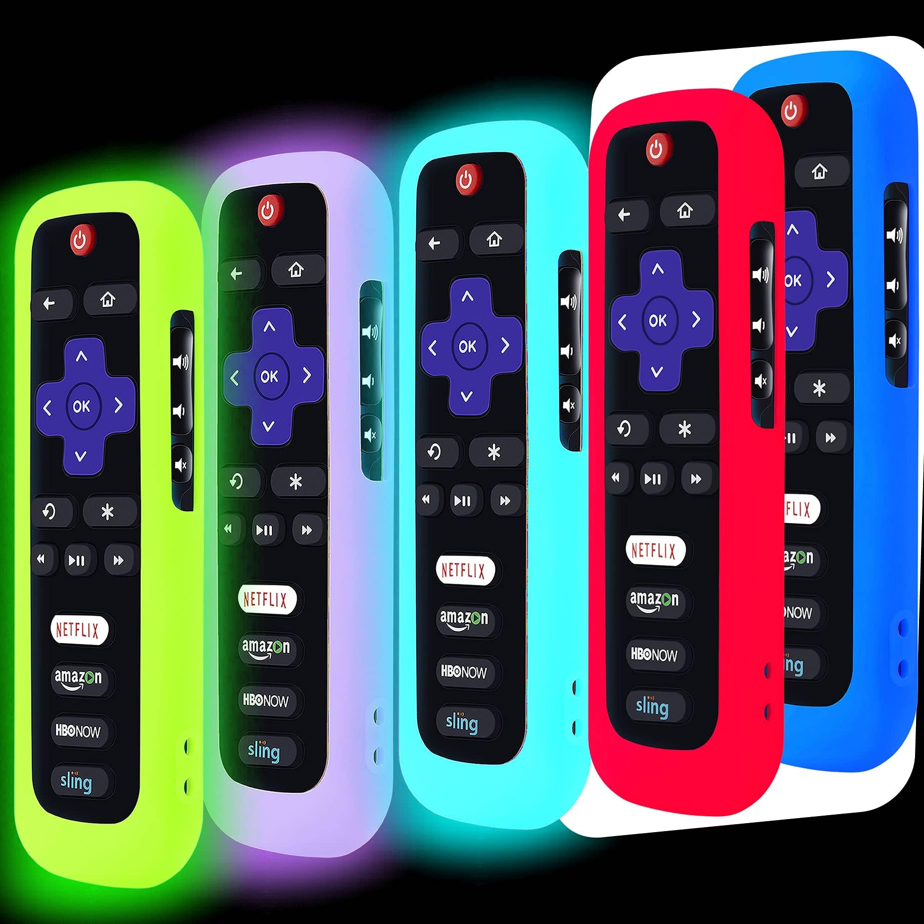 Amazon.com: 5Pack Case for Roku Remote, Cover for Hisense/TCL Roku TV ...