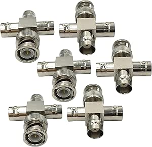 Amazon.com: 6PCS BNC Type Connector BNC Male to 3 BNC Female Jack Video Splitter Adapter Cross ...