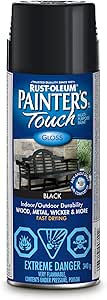 Painter's Touch Spray Paint in Gloss Black, 340g, Spray Paint - Amazon ...