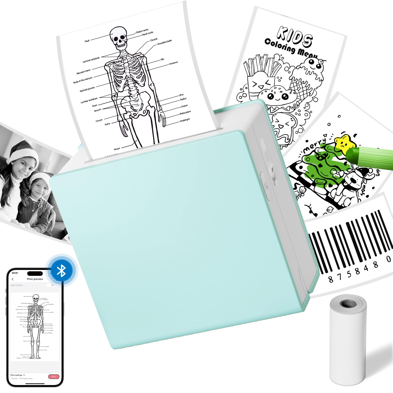 Snapklik.com : Memoking Print Pods Mini Printer - Inkless Sticker ...