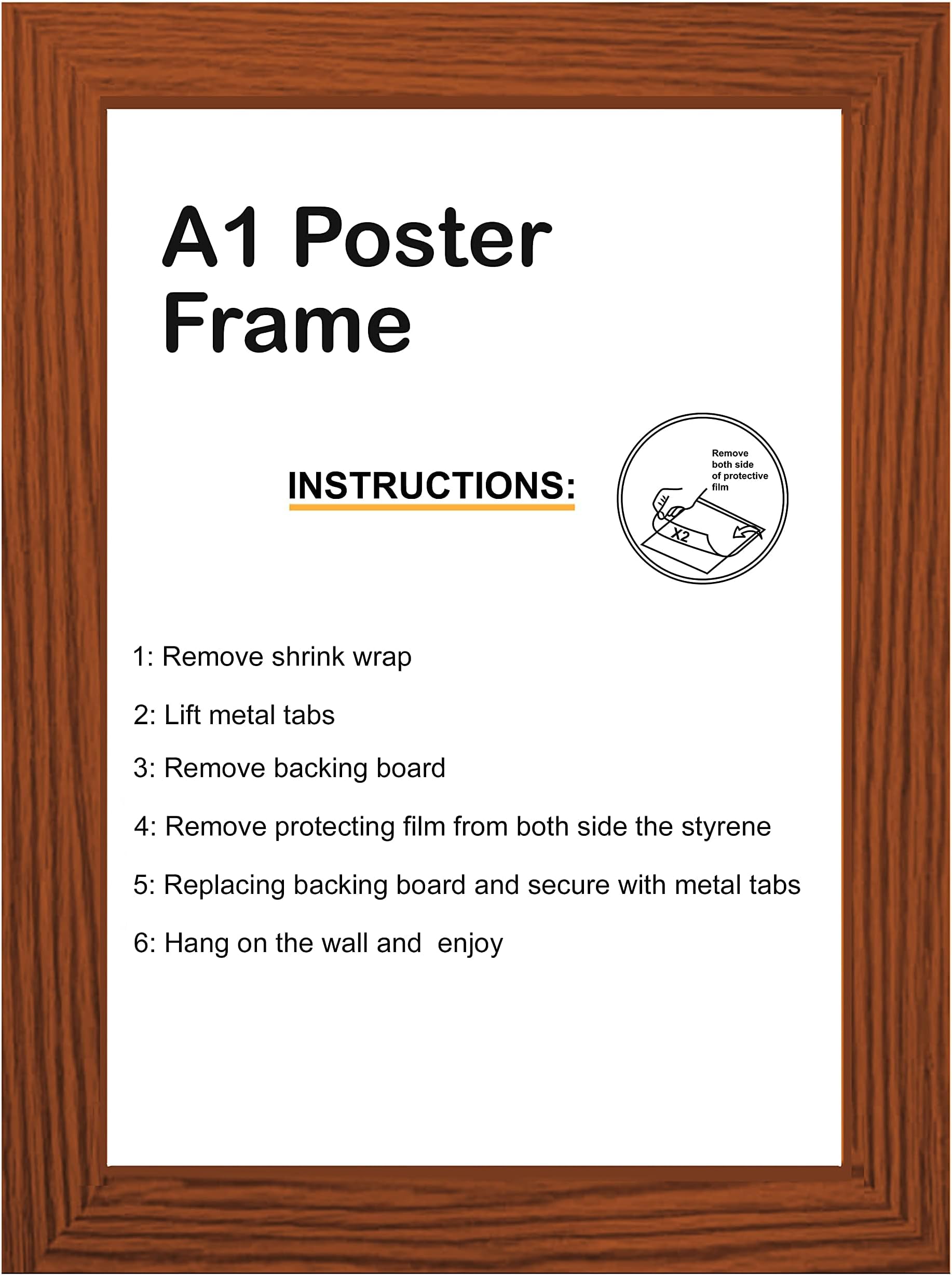A1 A2 A3 A4 A5 A6 Modern Style MDF Poster/Picture/Photo Frames in Black ...