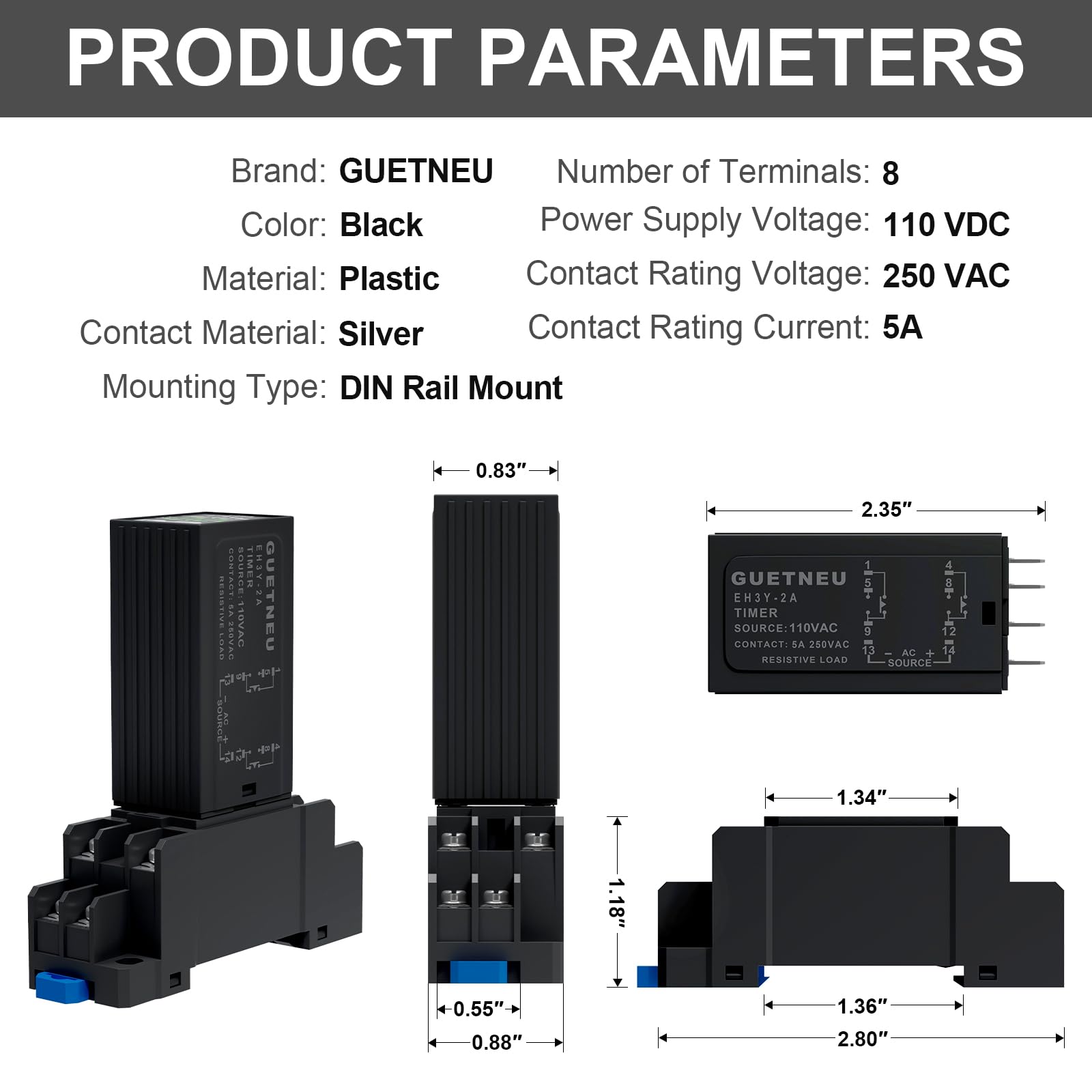 Snapklik.com : GUETNEU LCD Digital Display Time Relay, Time Control ...