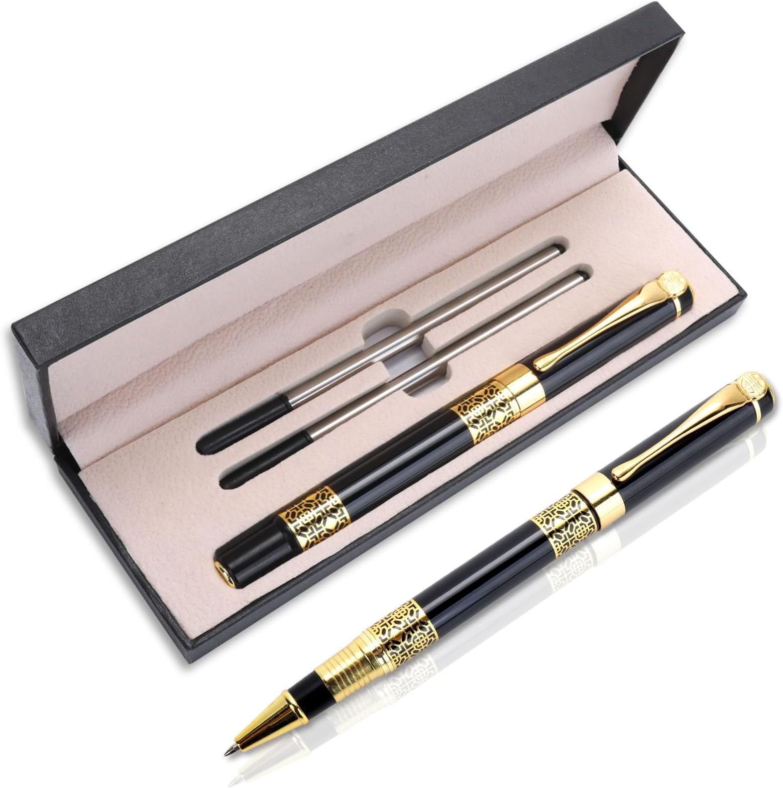 Amaxiu Luxury Metal Ballpoint Pen, 1.0mm Business Ball Point Pen with ...