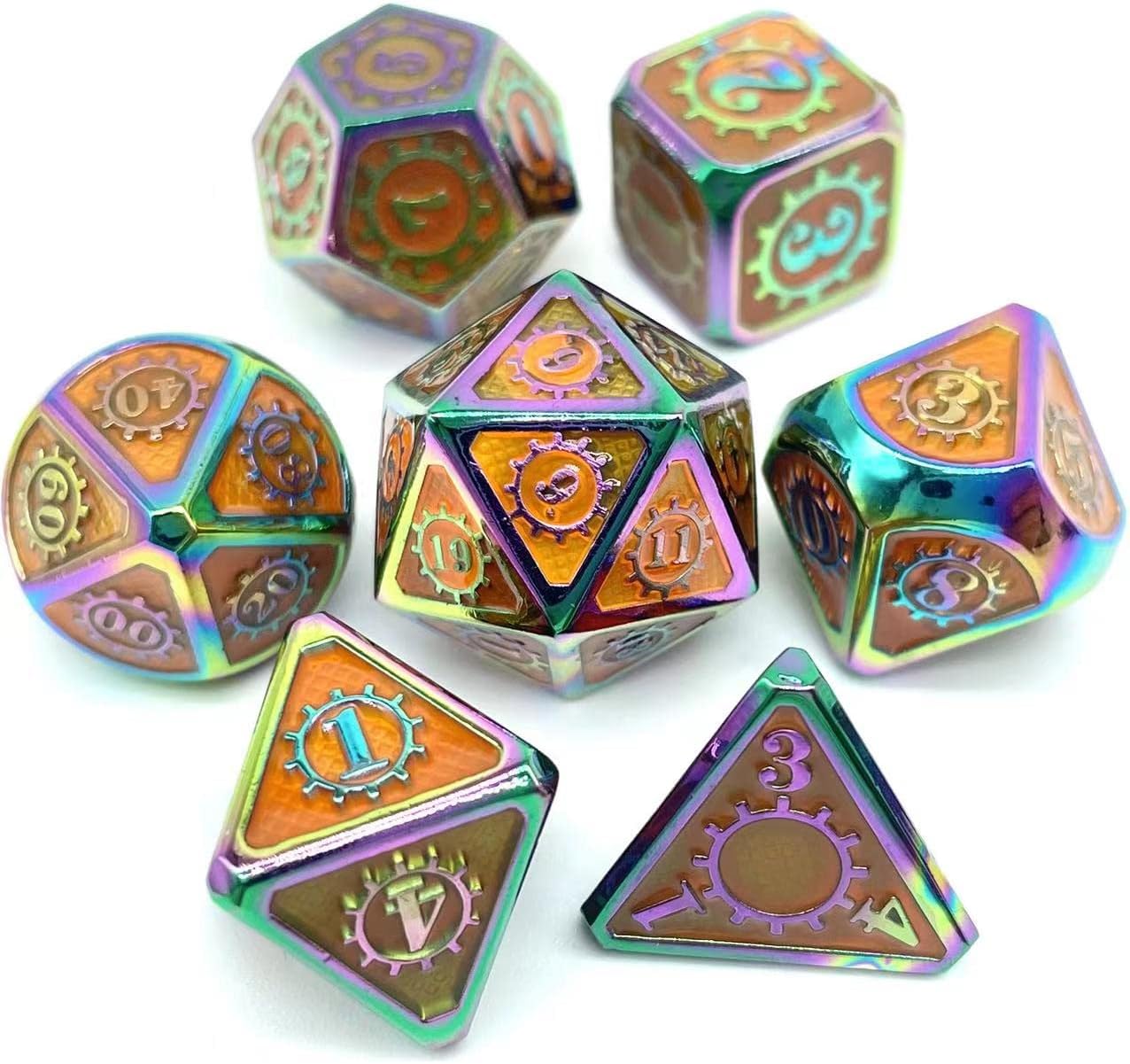 Juego de dados DND de metal para juegos de rol de Calabozos y Dragones ...