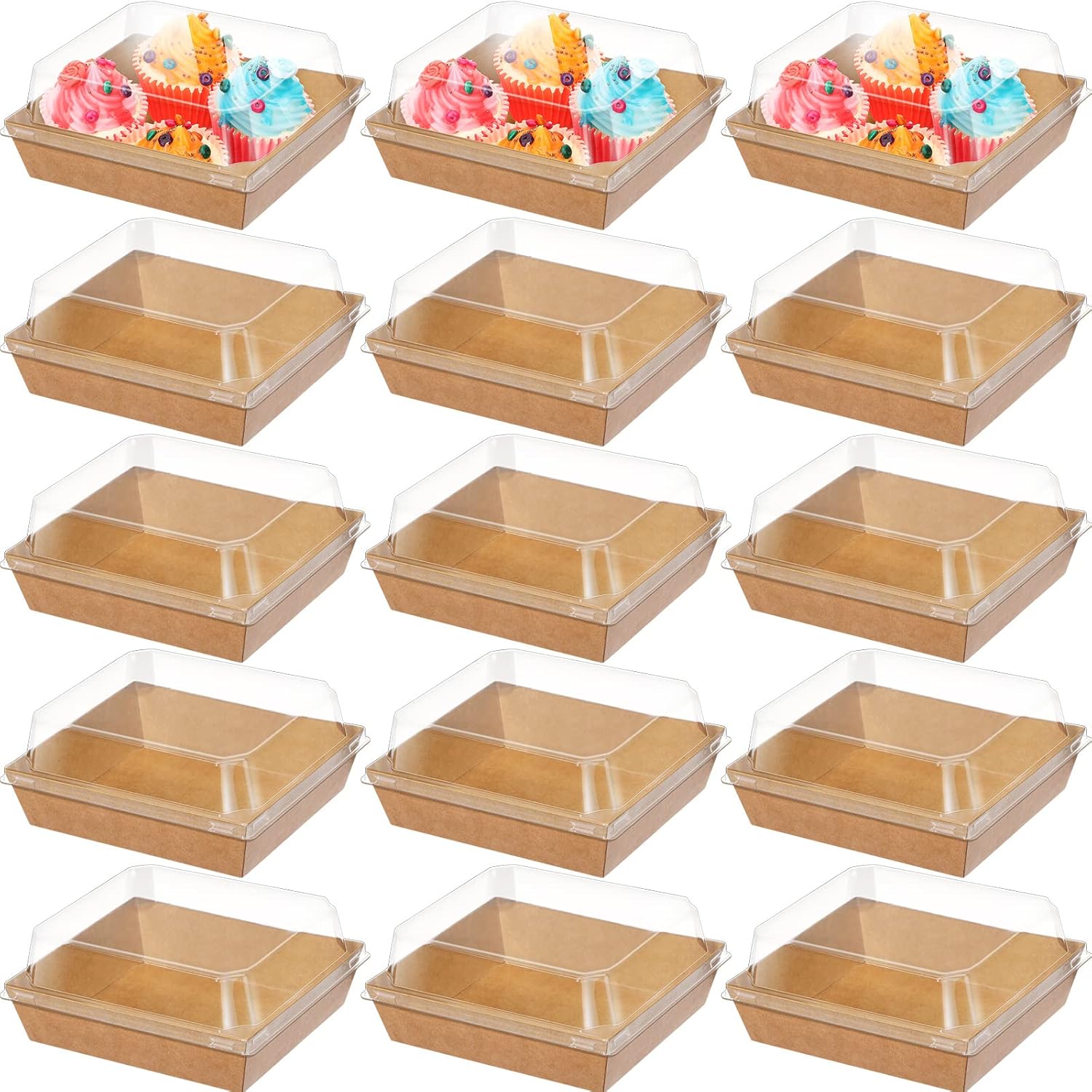 Amazon.com: Zhehao 100 Pack Sandwich Paper Boxes Charcuterie Boxes with ...