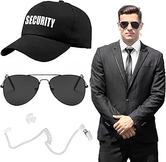 Amazon.com: 3 Pcs Agent Costume Accessories Set for Men, Secret ...
