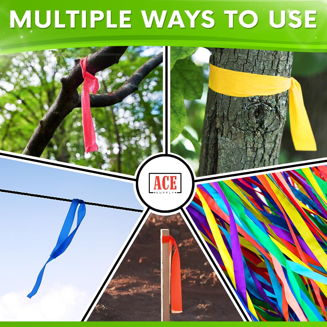 Snapklik.com : ACE Supply Flagging Tape Assorted Colors 4 Pack - Non ...