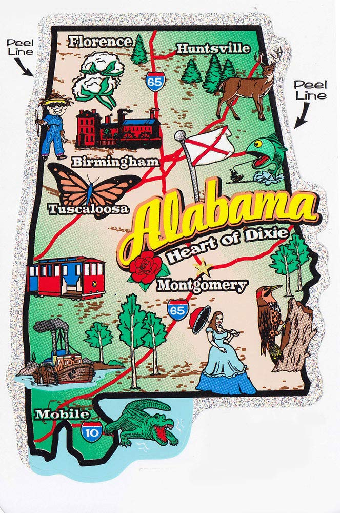 Alabama State Map Outline