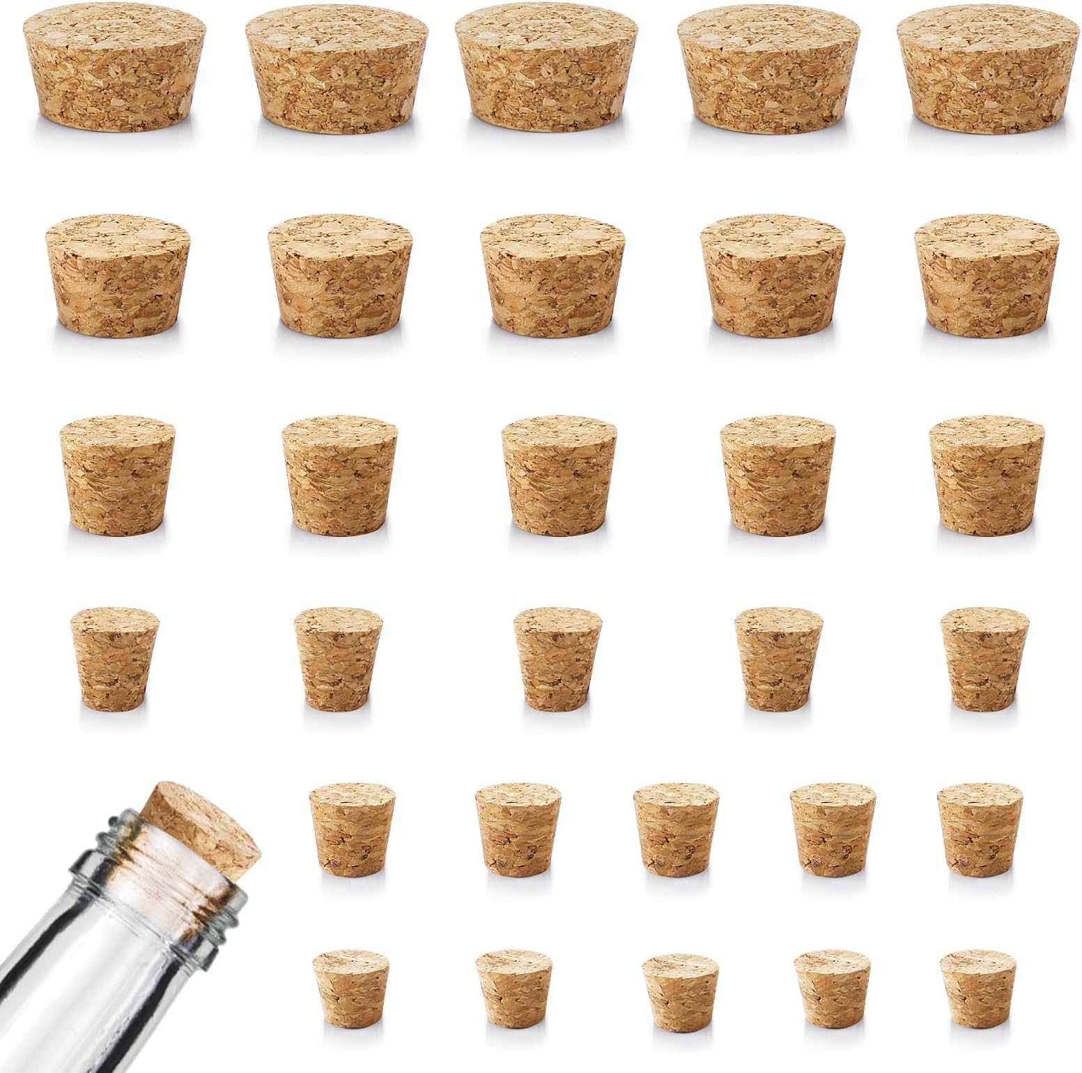 Amazon.com: AHQiZFX 30 Pcs 6 Sizes Tapered Cork Plugs, Wine Bottle ...
