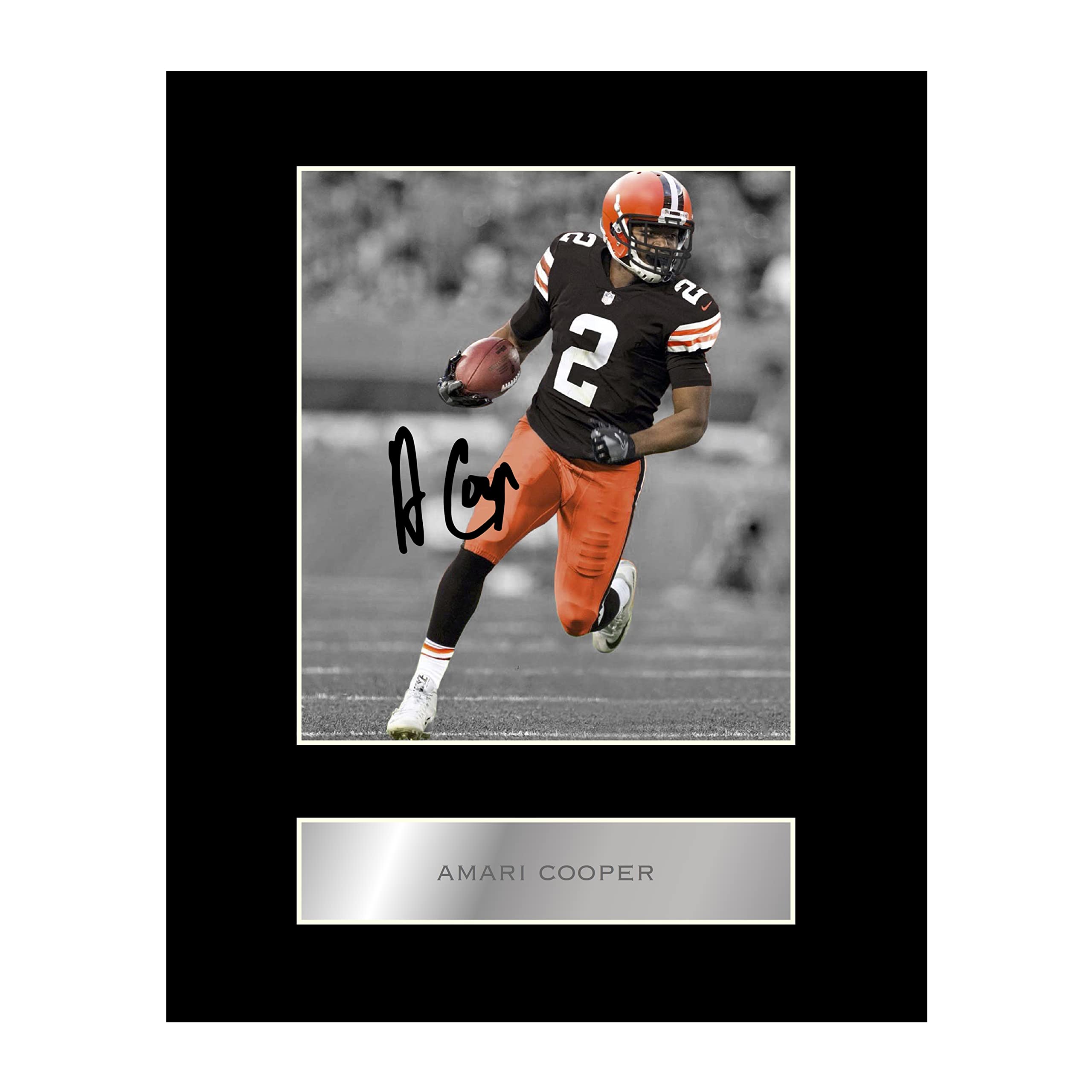 Amazon.com: Amari Cooper Pre Printed Signature Signed Mounted Photo ...