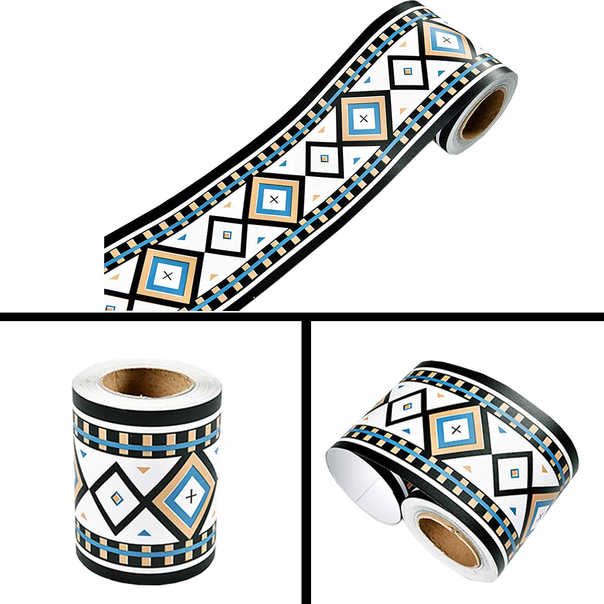 Buy Joqixon Wallpaper Borders Self Adhesive Border Tiles Decals,Peel ...