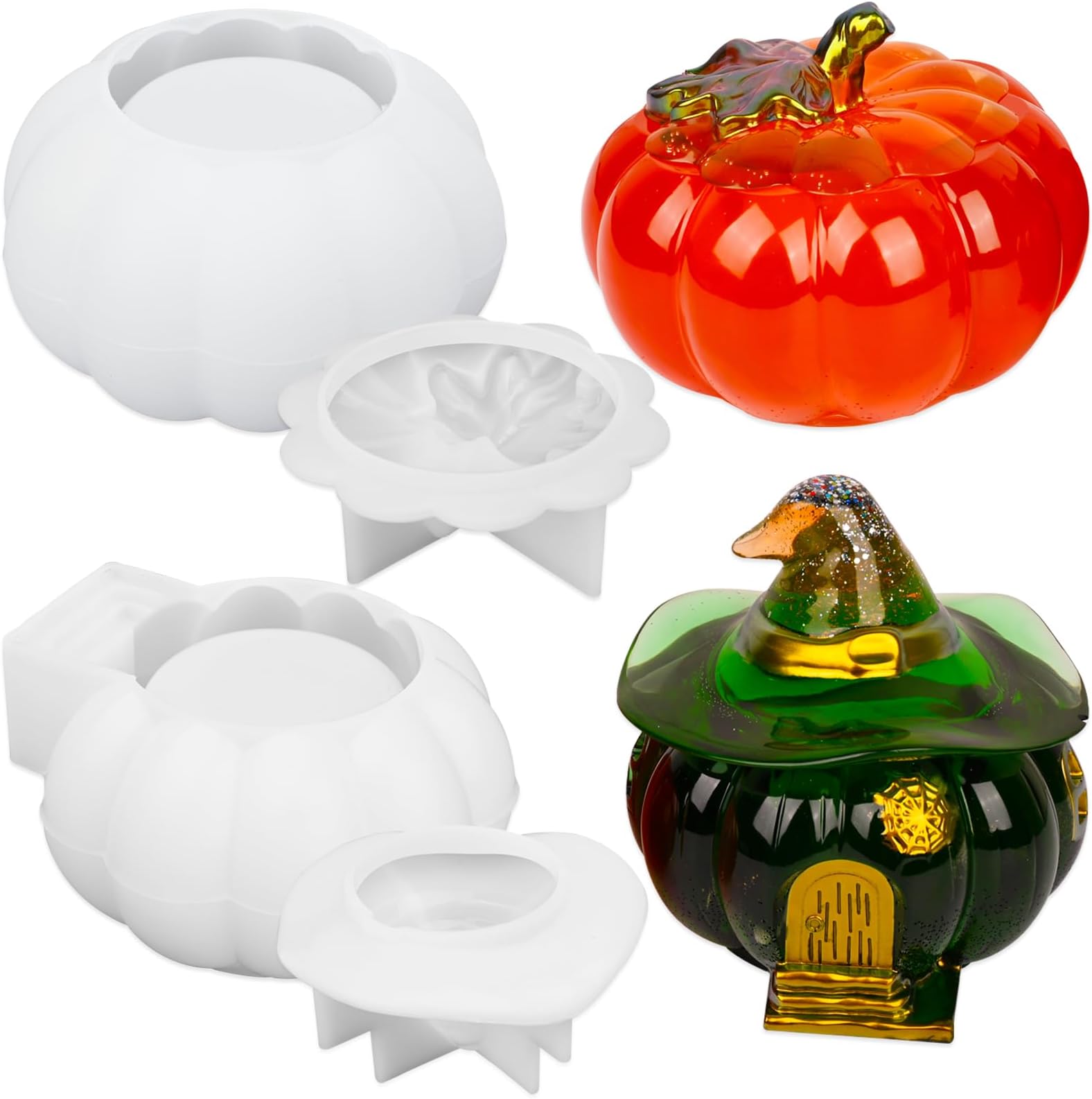 Amazon.com: DIYBravo Resin Mold 3D Spider Candle Holder Halloween Mold ...