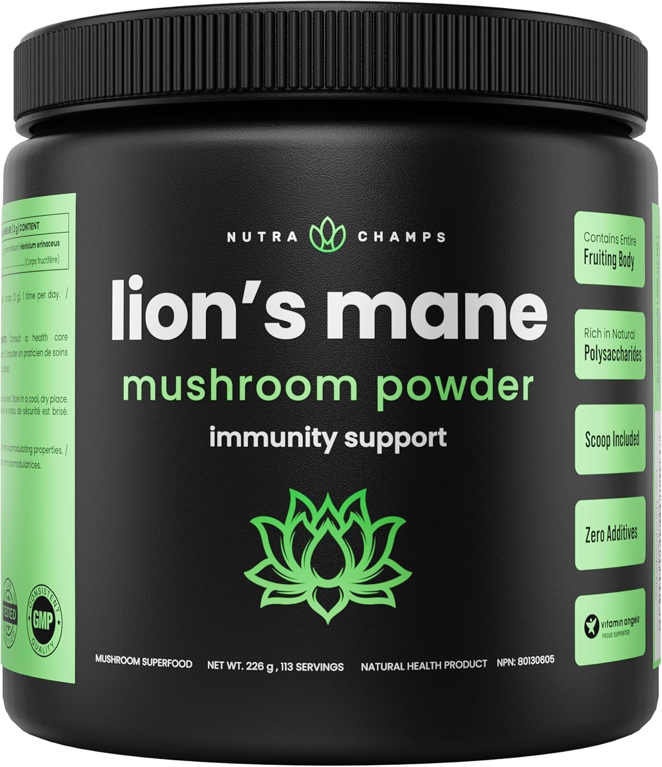 Organic Lions Mane Powder - 226g - 2000mg per Scoop - Lions Mane ...