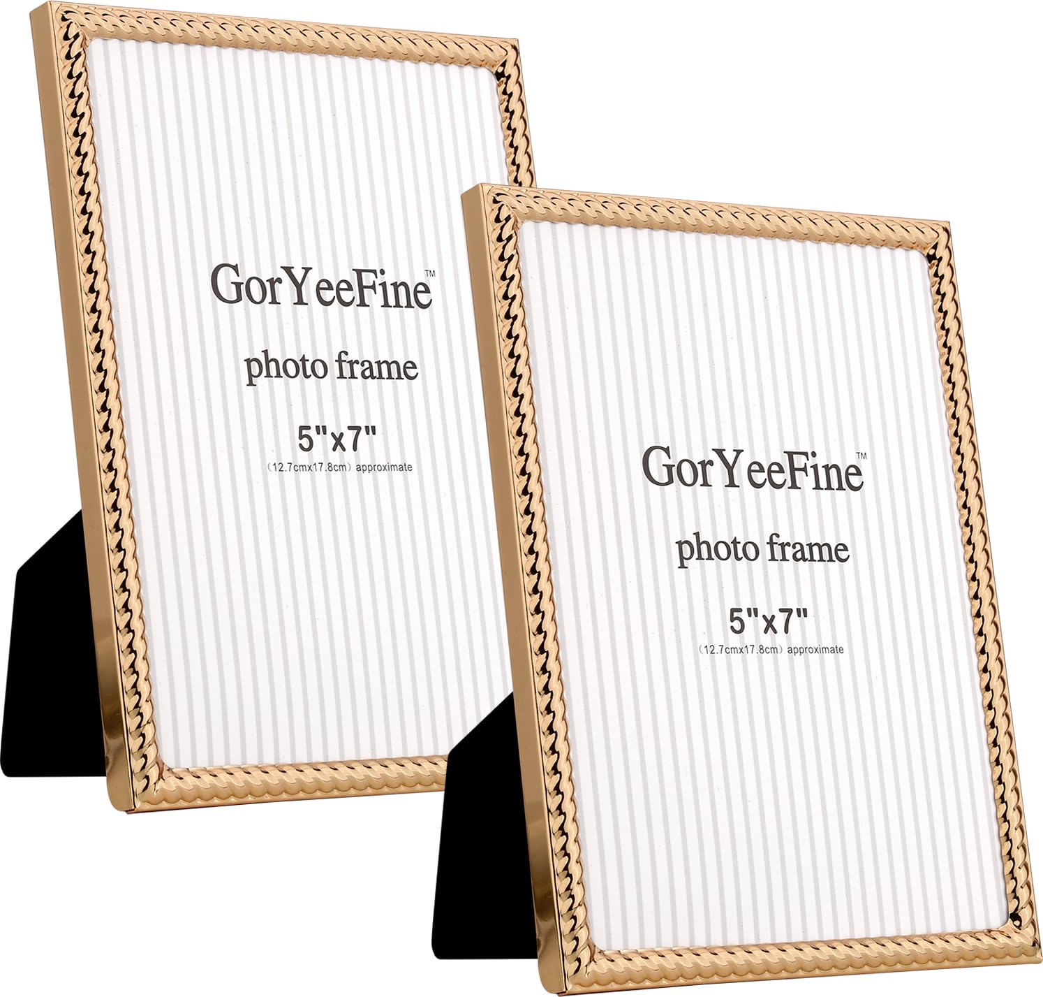 Amazon.com - FineLiMoLa 5x7'' Gold Rope Design Metal Picture Frames 2 ...