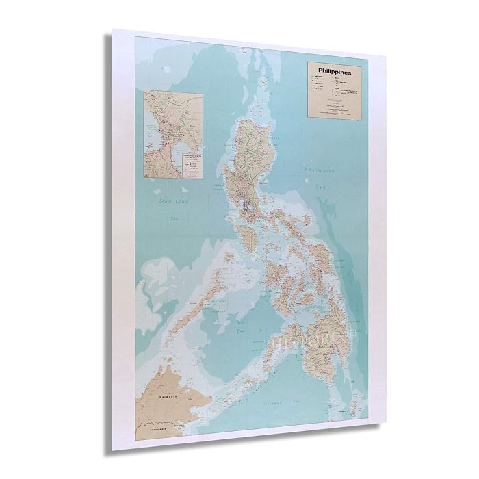 Buy HISTORIX 1990 Map of the Philippines - 18x24 Inch - Philippine ...