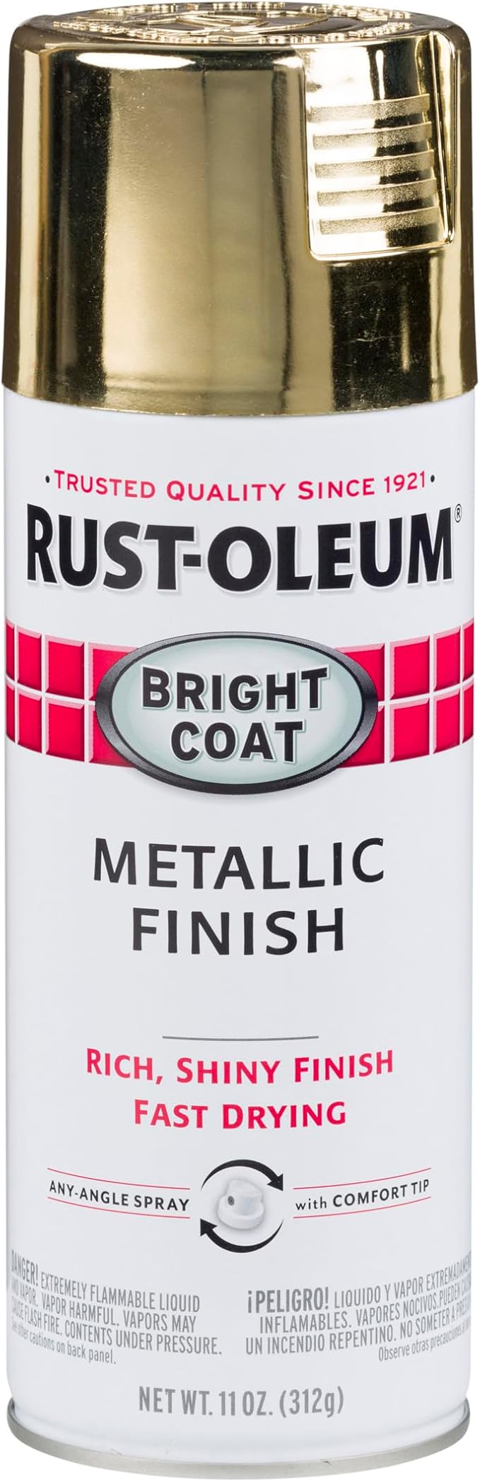 Rust-Oleum Bright Coat Metallic Spray Paint, Gold, 312 g – Bright Gold ...