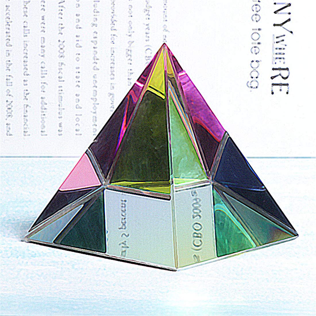 Amazon.com: Waltz&F 60mm Crystal Pyramid Paperweight Magic ...