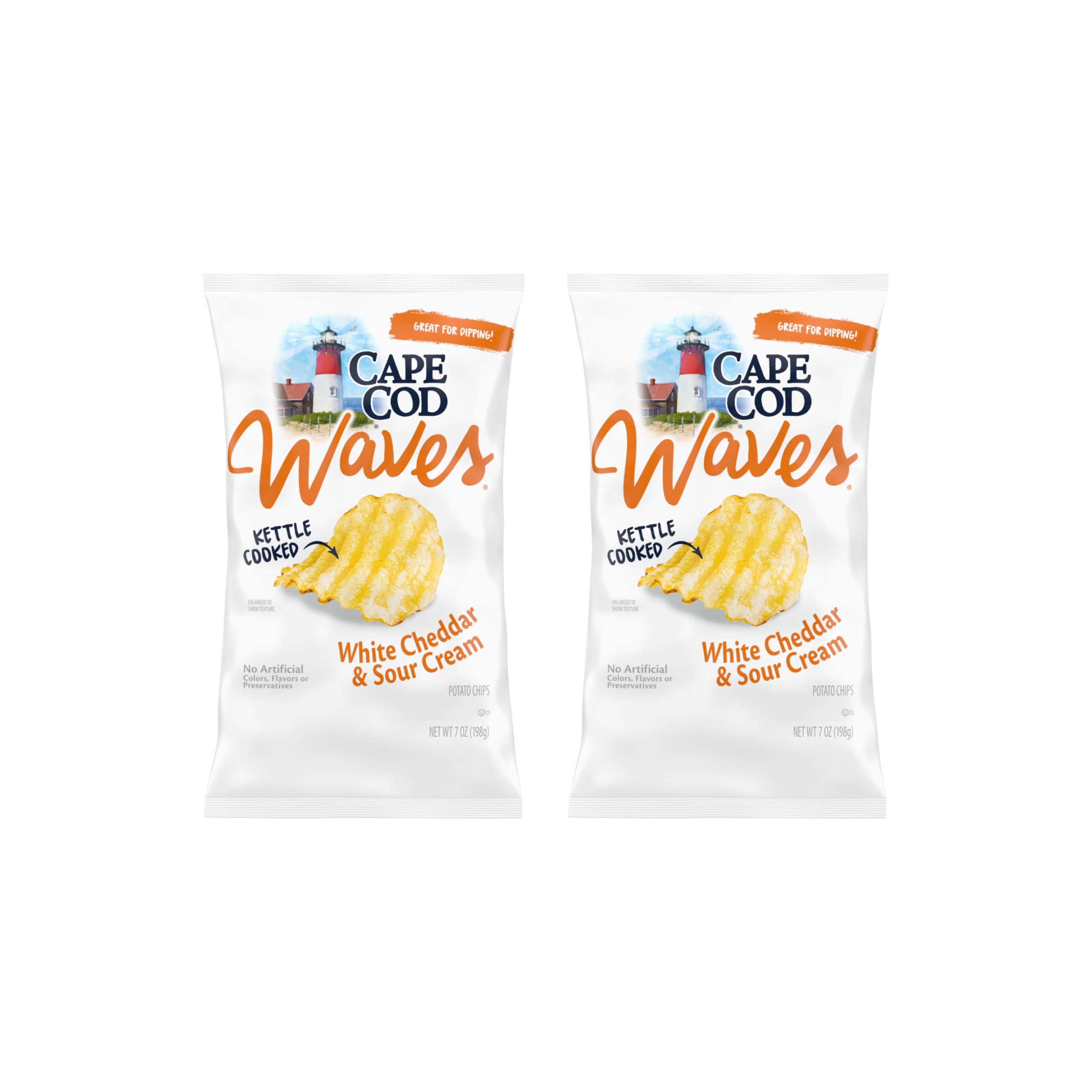 Snapklik.com : Cape Cod Waves Potato Chips, Wavy Cut White Cheddar ...