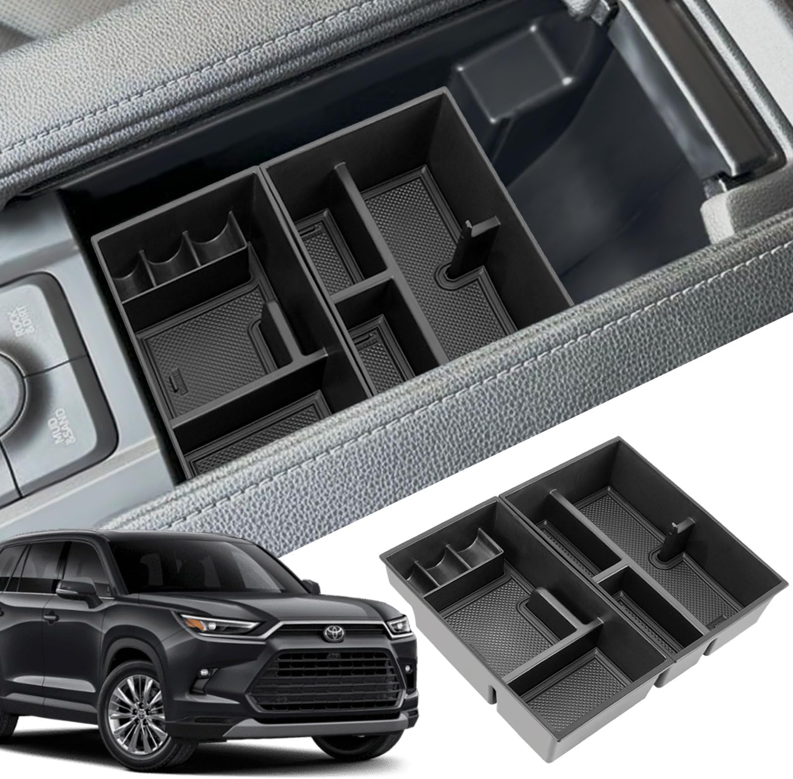 Amazon.com: ASZSK Double Layer Center Console Organizer For Grand ...