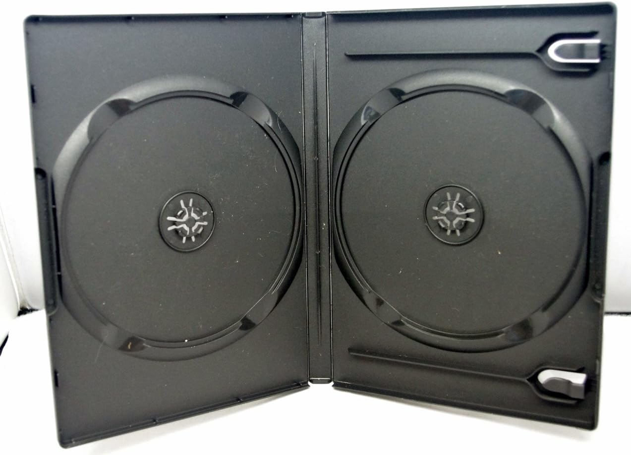 Amazon.com: Uline Multi DVD Cases (Holds 2 Dvd's) Black Package of 10 ...