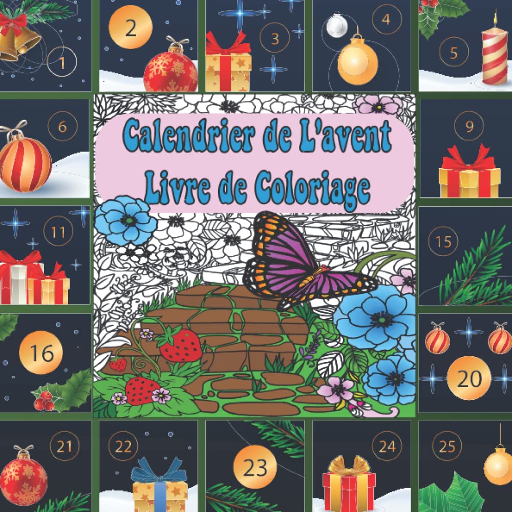 Buy calendrier de l'avent livre de coloriage: 50 jardins magiques ...