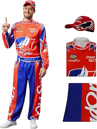 Amazon.com: Bvxmsel Ricky Bobby Costume Adult Racing Car Costume Hat ...