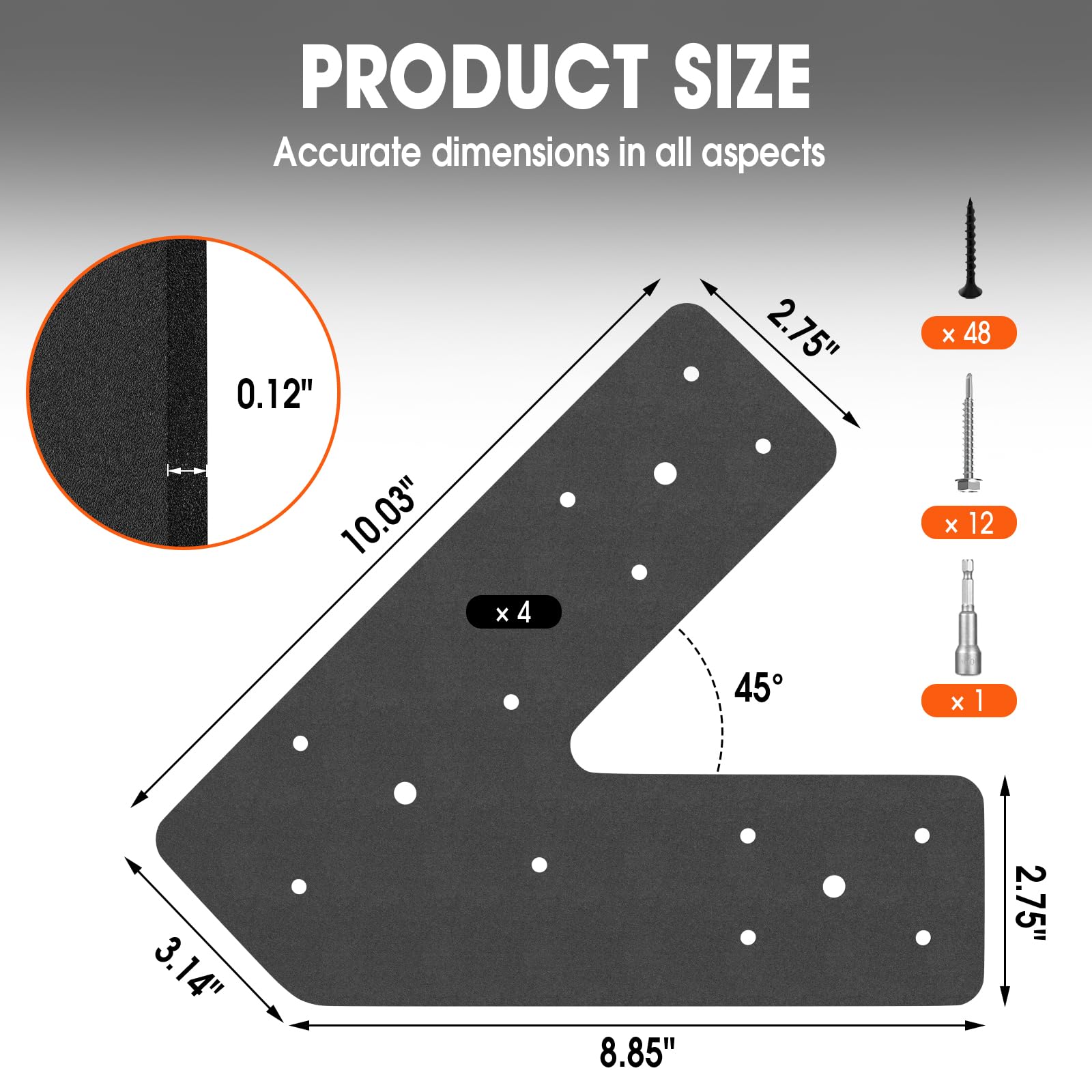 Snapklik.com : Heavy Duty V-Brackets, Made Of Heavy Duty Metal, V ...