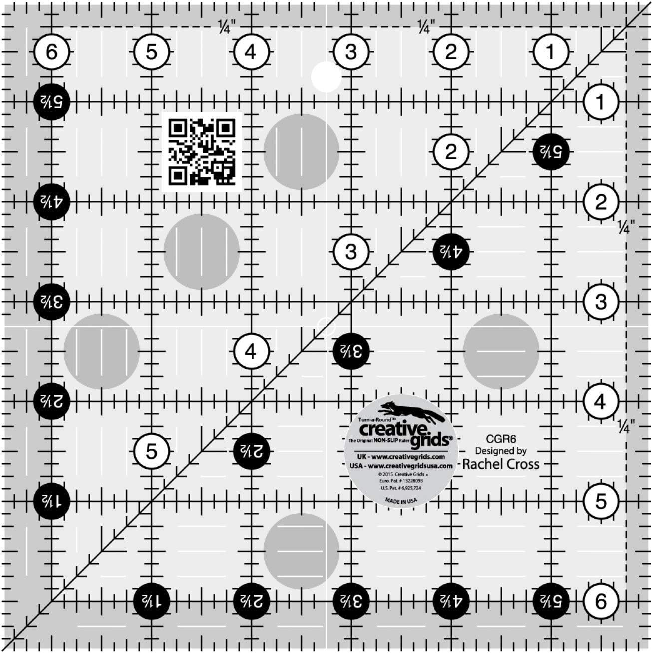 Amazon.com: Creative Grids Quilt Ruler 15-1/2in Square - CGR15 : Arts ...
