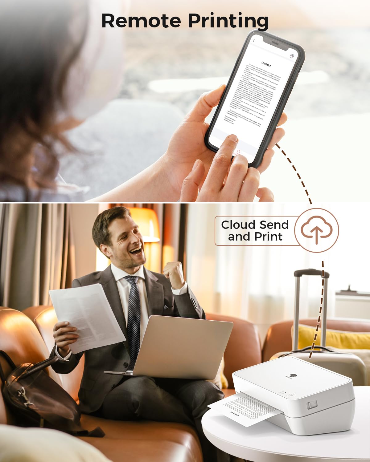 Snapklik.com : S821 Inkless Thermal Printer, 2.4 GHz WiFi Wireless ...