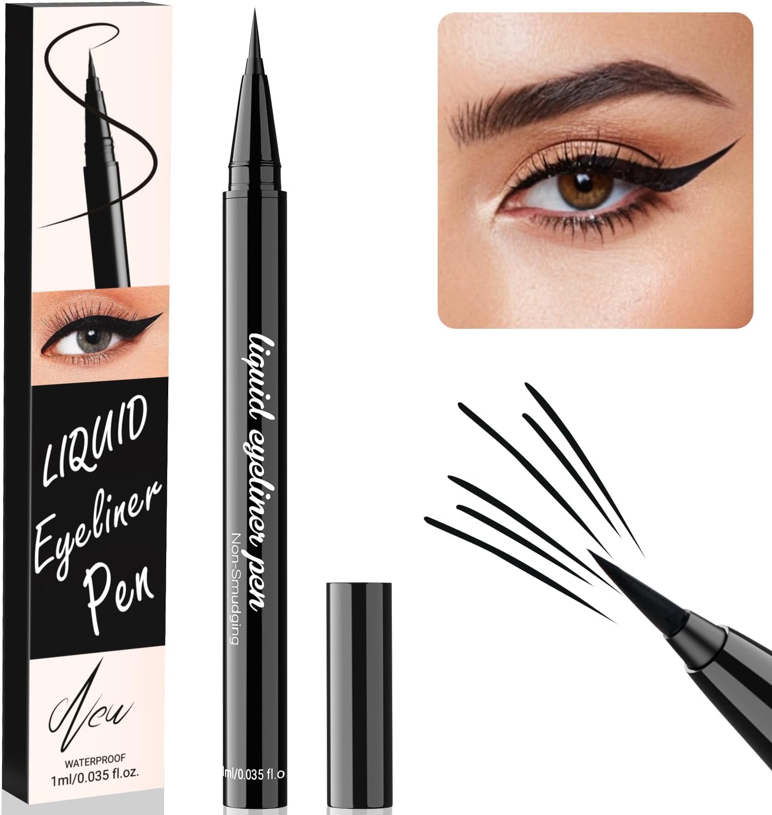 Amazon.com : SELESTIA BEAUTY Liquid Eyeliner Pen Queen Cobra - Long ...