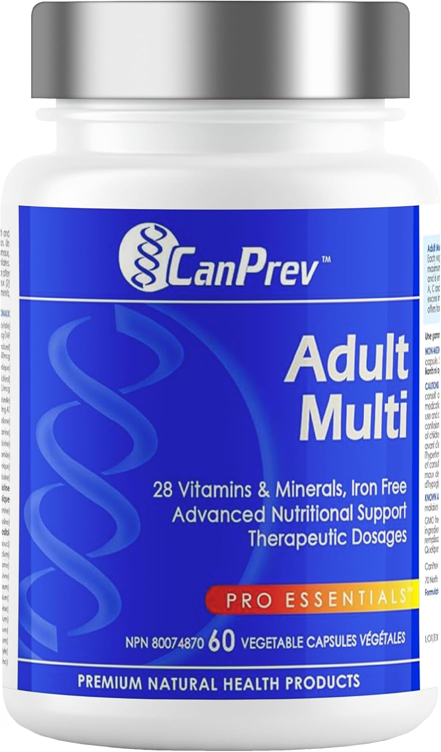 CanPrev Adult Multi, 60 V-Caps 30-Day Supply - Non-GMO and Gluten-Free ...