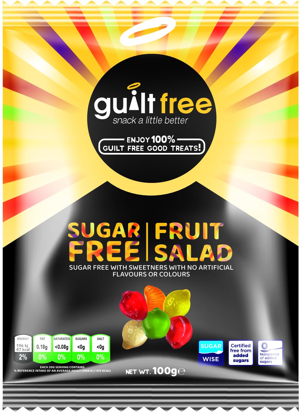 Sugar Free Fruit Salad Gummy Sweets Gummies Gums | for Diabetic Gift ...