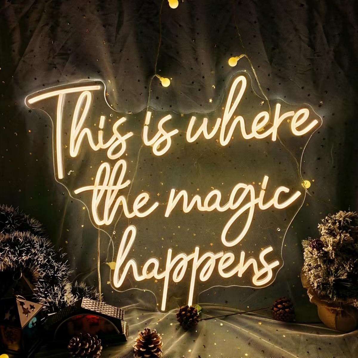 Amazon.com : This Is Where The Magic Happens Neon Signs for Wall Décor ...