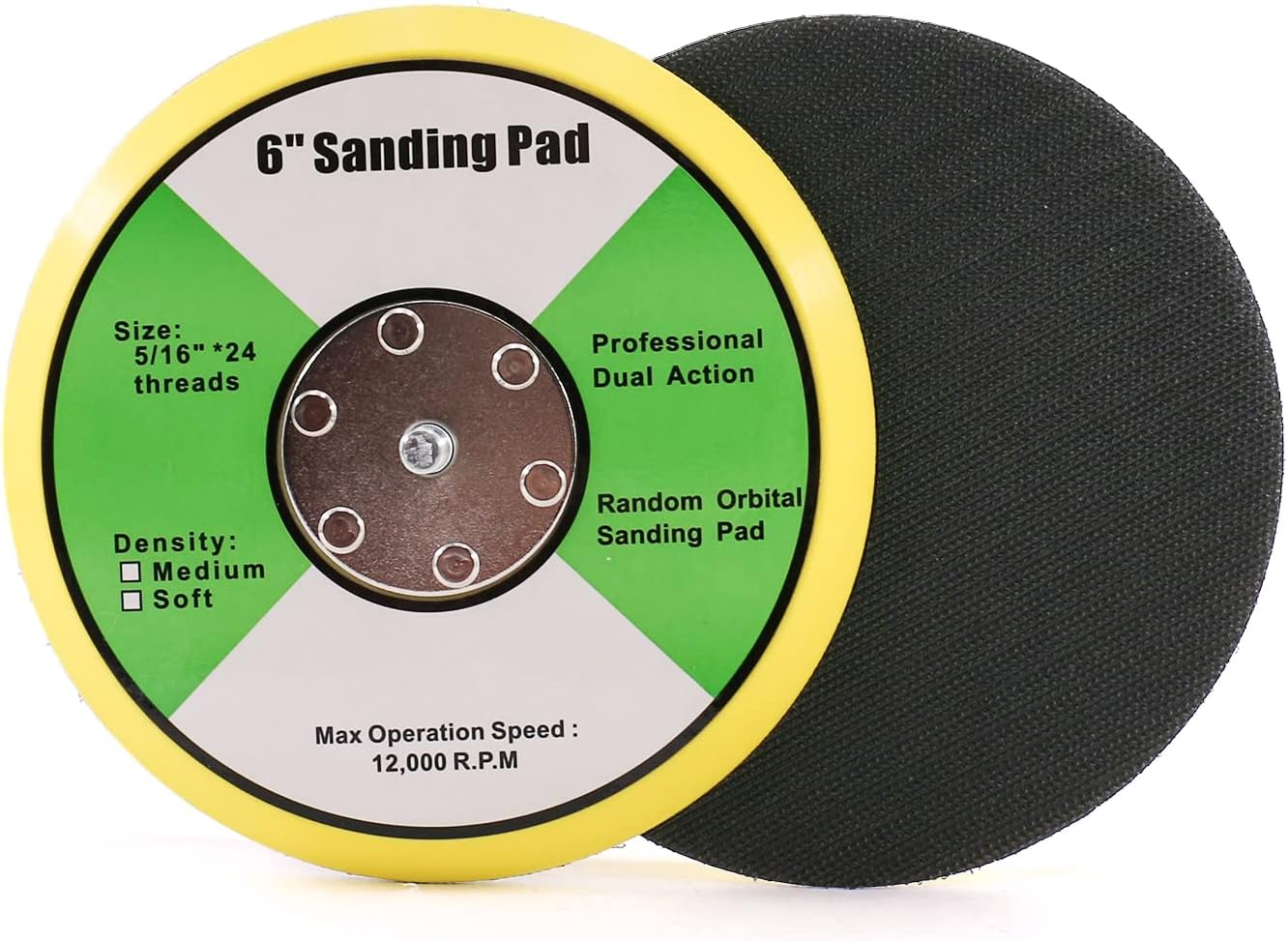 Z-LEAP 6 inch PU Backer Pad Buffing Polishing Pad Hook and Loop Backing ...