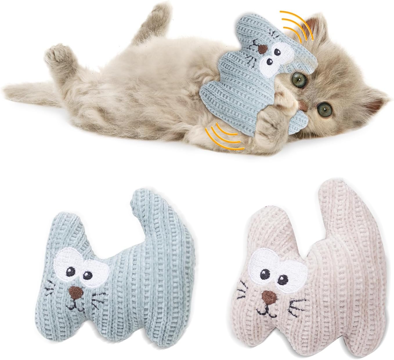 Amazon.com : WONOWPA Catnip Toy for Cats & Kittens, 2Pcs Plush Rope Cat ...