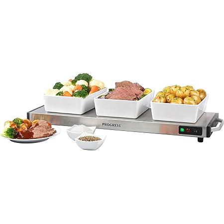 Progress EK2610P Cordless Hot Plate, Large Food Warming Tray, Plate ...