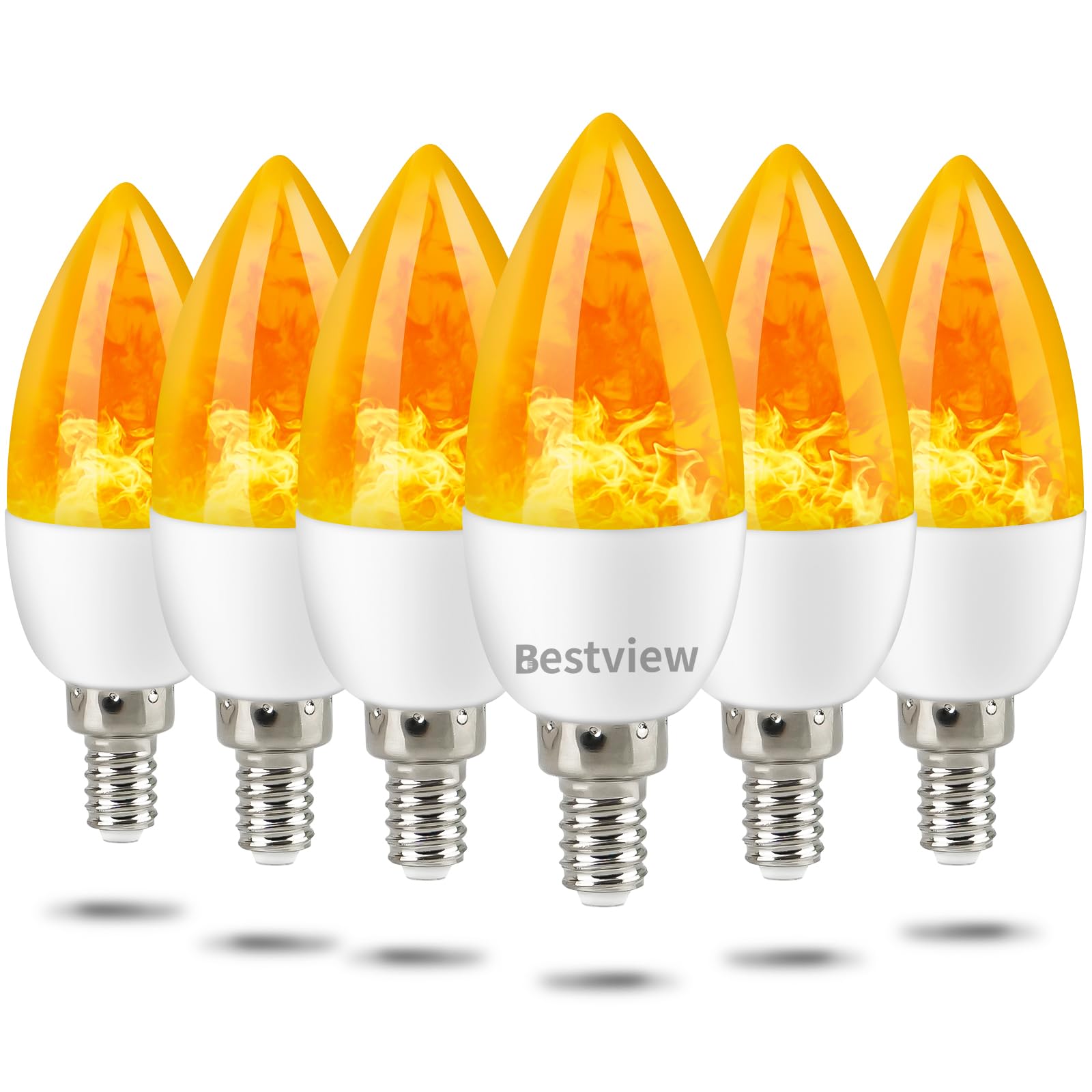 Amazon.com: Bestview Flickering Light Bulbs,3 Modes Led Flame Effect ...