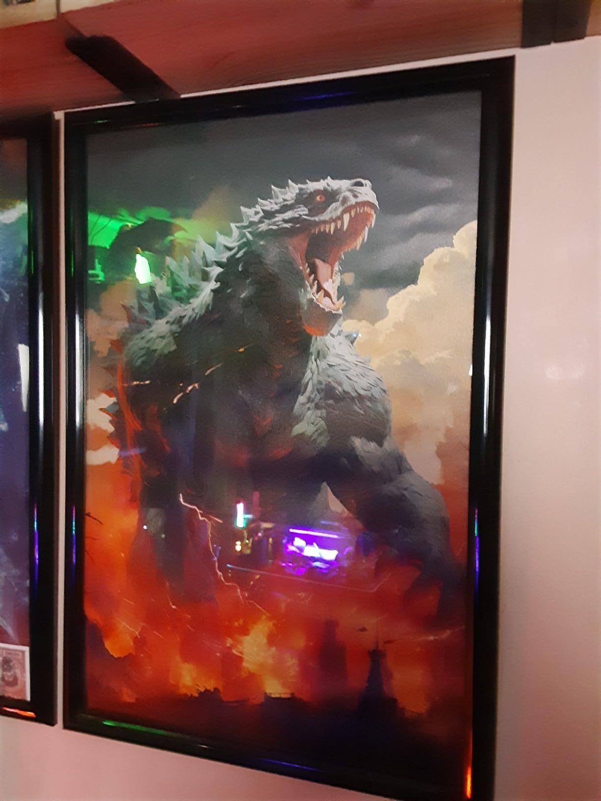 Amazon.com: Godzilla Poster Angry Godzilla Wall Decor Retro Monster ...
